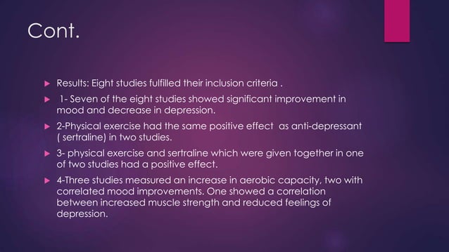 Exercise and Depression | PPTX | Mental Health | Diseases and Conditions