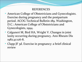 Exercise During Pregnancy | PPT