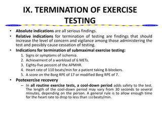 Exercise electrocardiography - basic consideration | PPTX