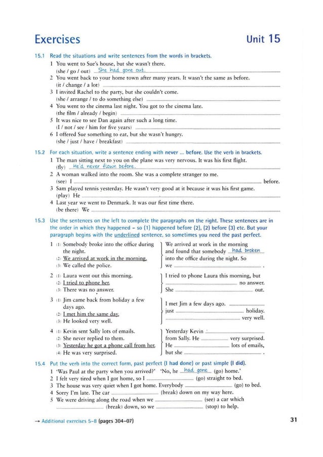 Exercise english grammar-in-use-3rd-edition unit 15 | PDF