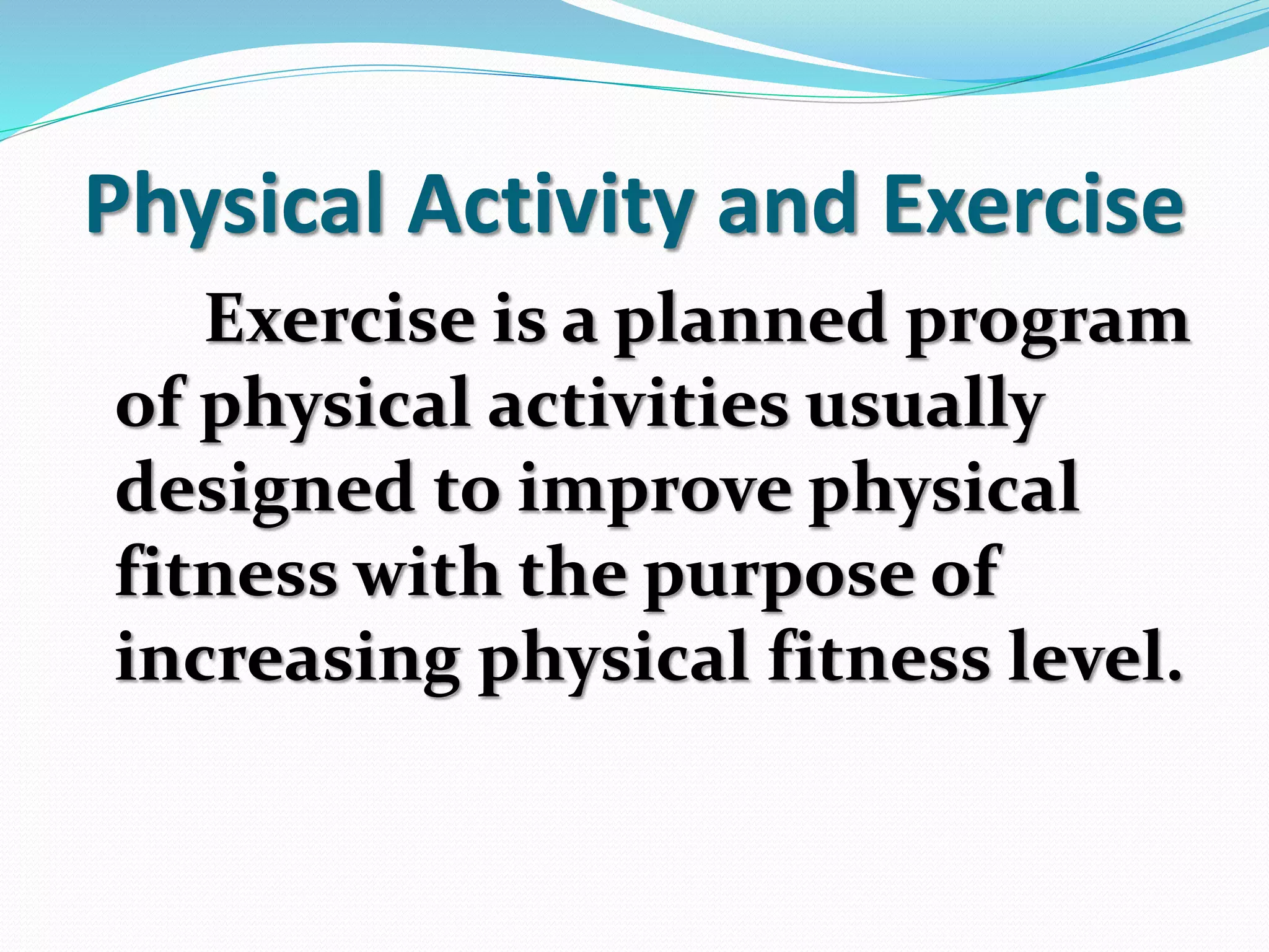 PHYSICAL EDUCATION (Exercise for Fitness) | PPTX