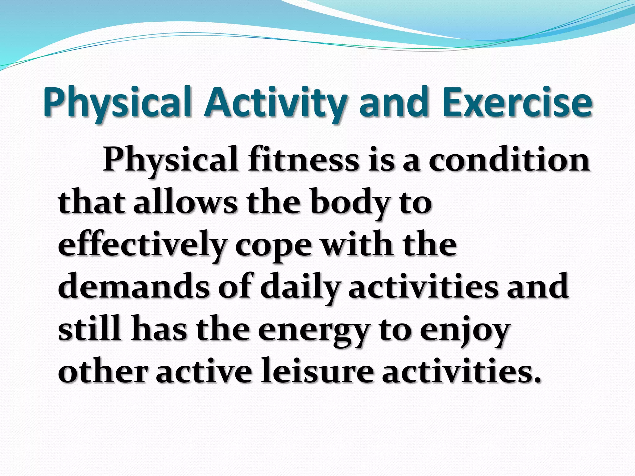 PHYSICAL EDUCATION (Exercise for Fitness) | PPTX