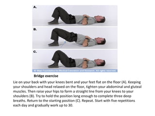 Exercise for low back pain mayo clinic - | PPT