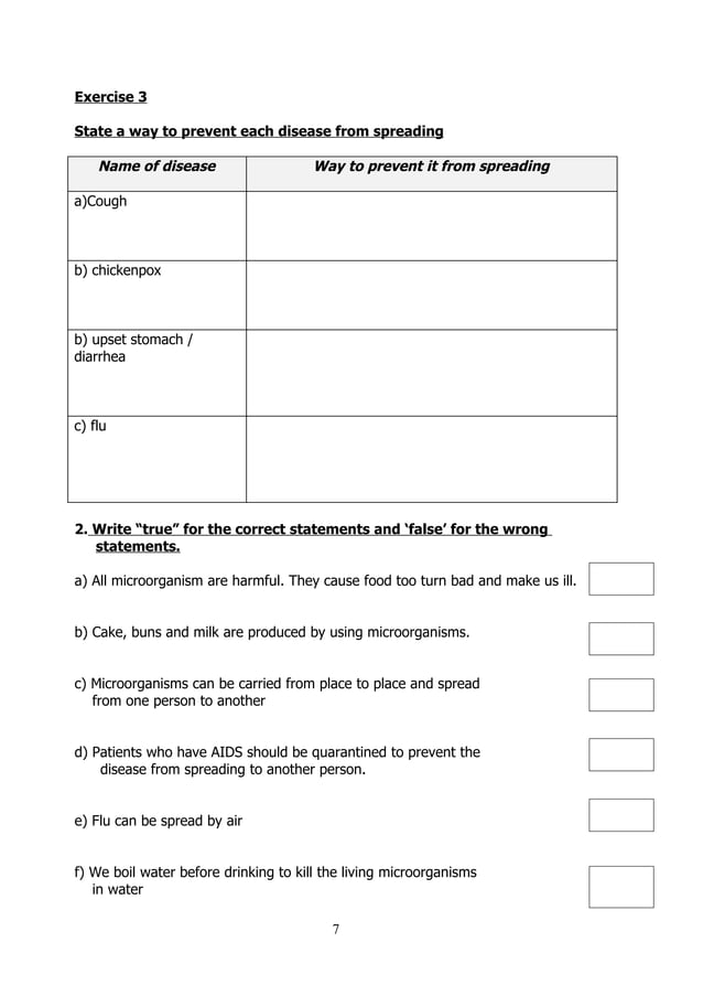 Exercise Chapter 1 Form 5 | DOC | Infectious Diseases | Diseases and ...