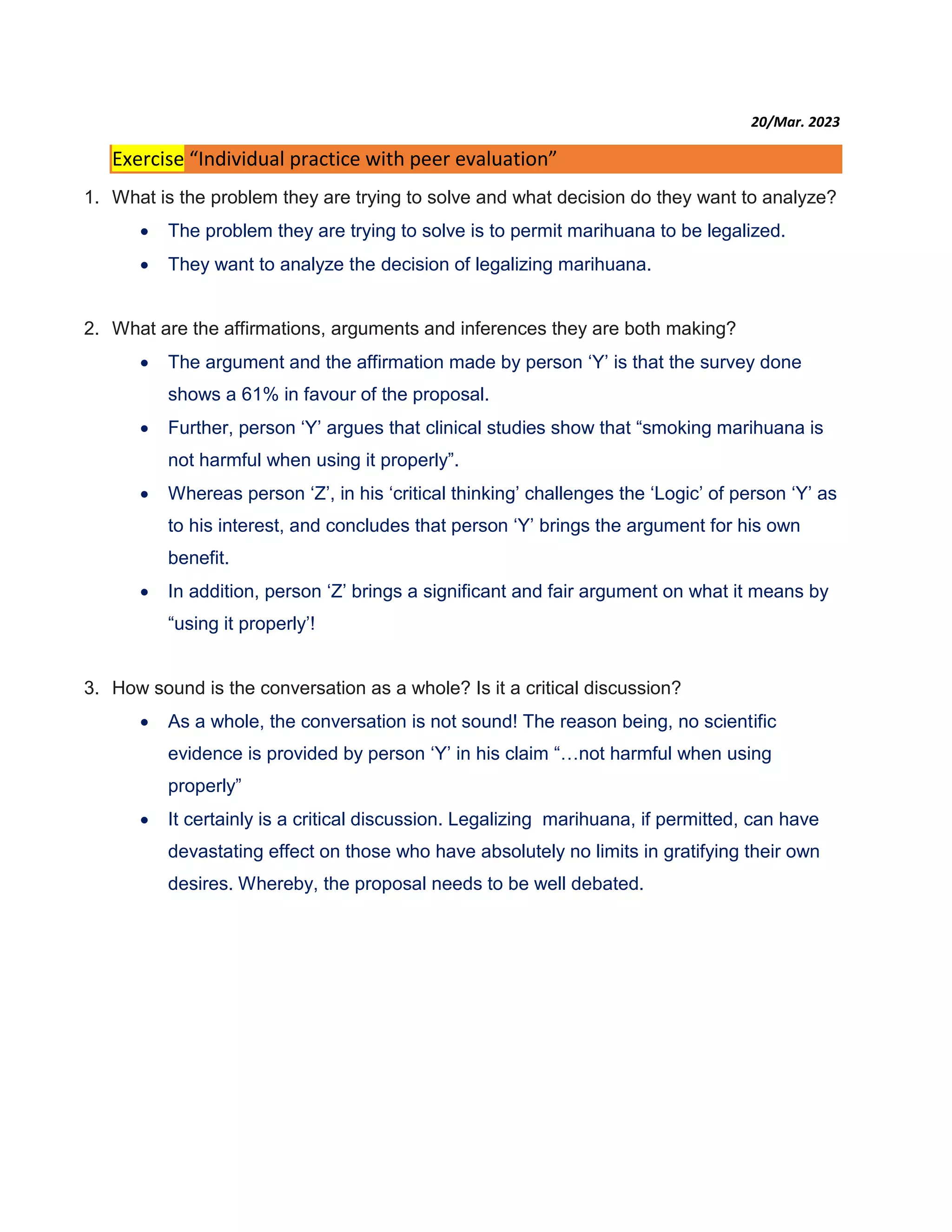Exercise for peer evaluation.docx