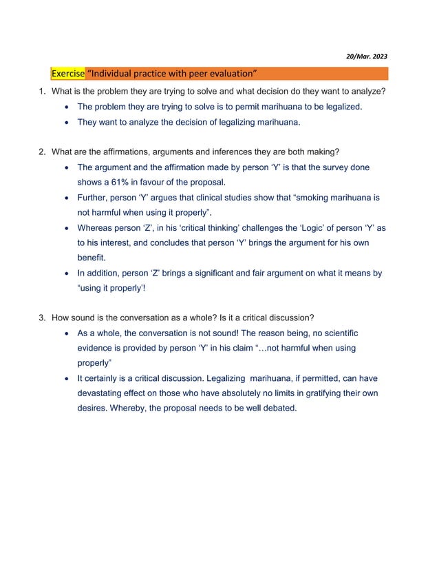 Exercise for peer evaluation.docx