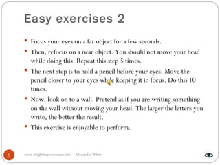 Exercise for you eyes | PPT