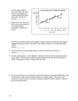 Exercise hubblelaw | DOC | Physics | Science