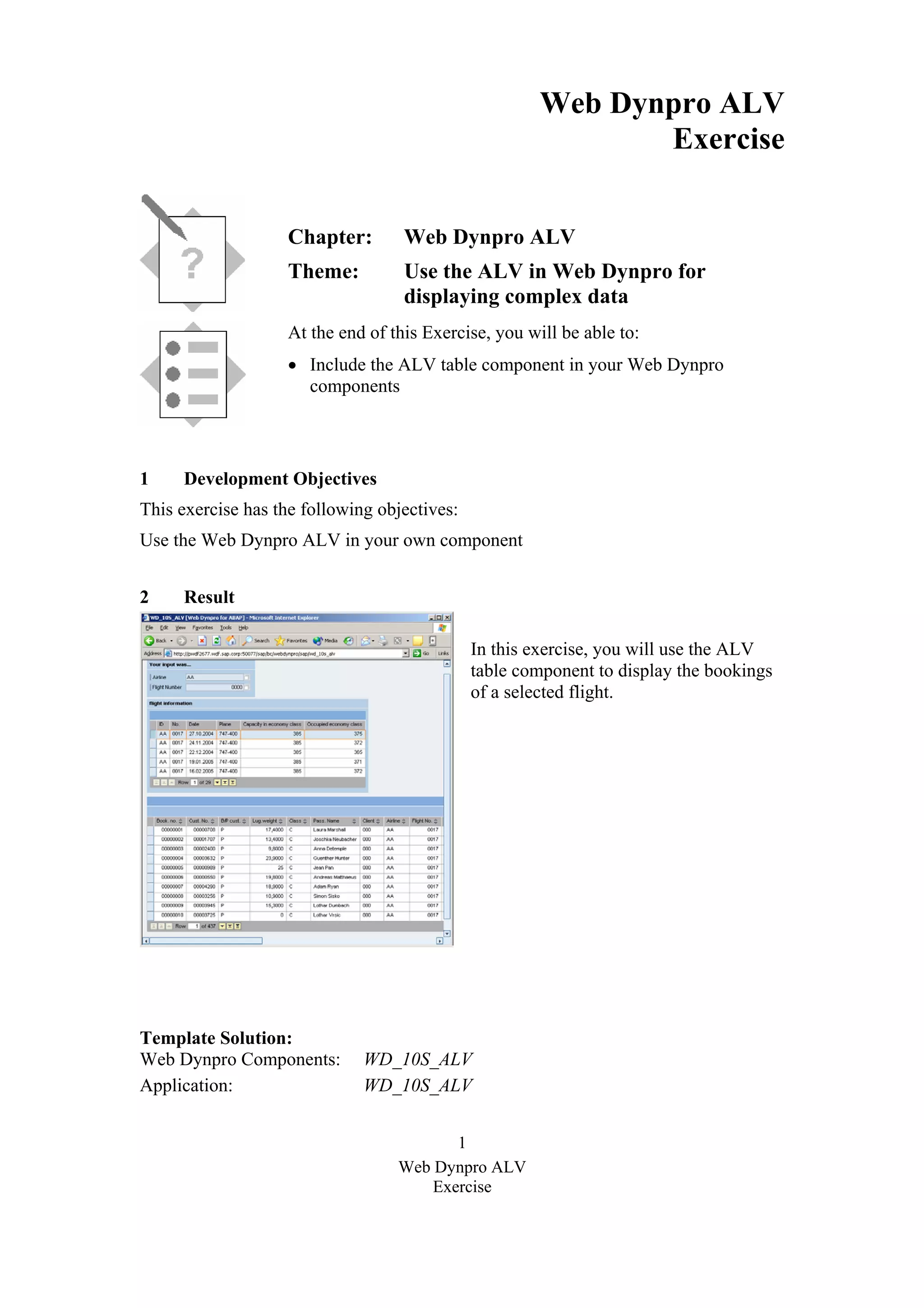 Exercise in alv | PDF