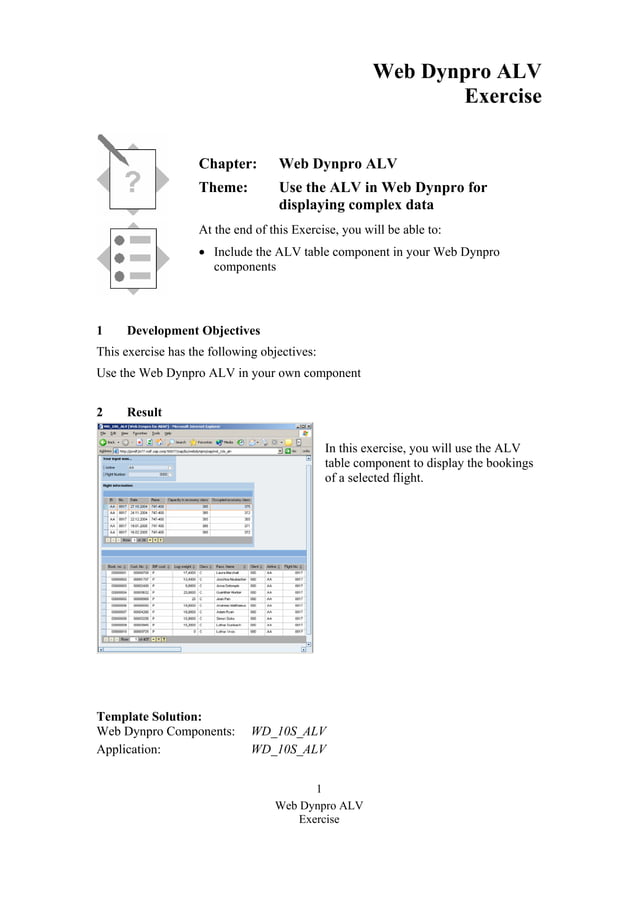 Exercise in alv | PDF