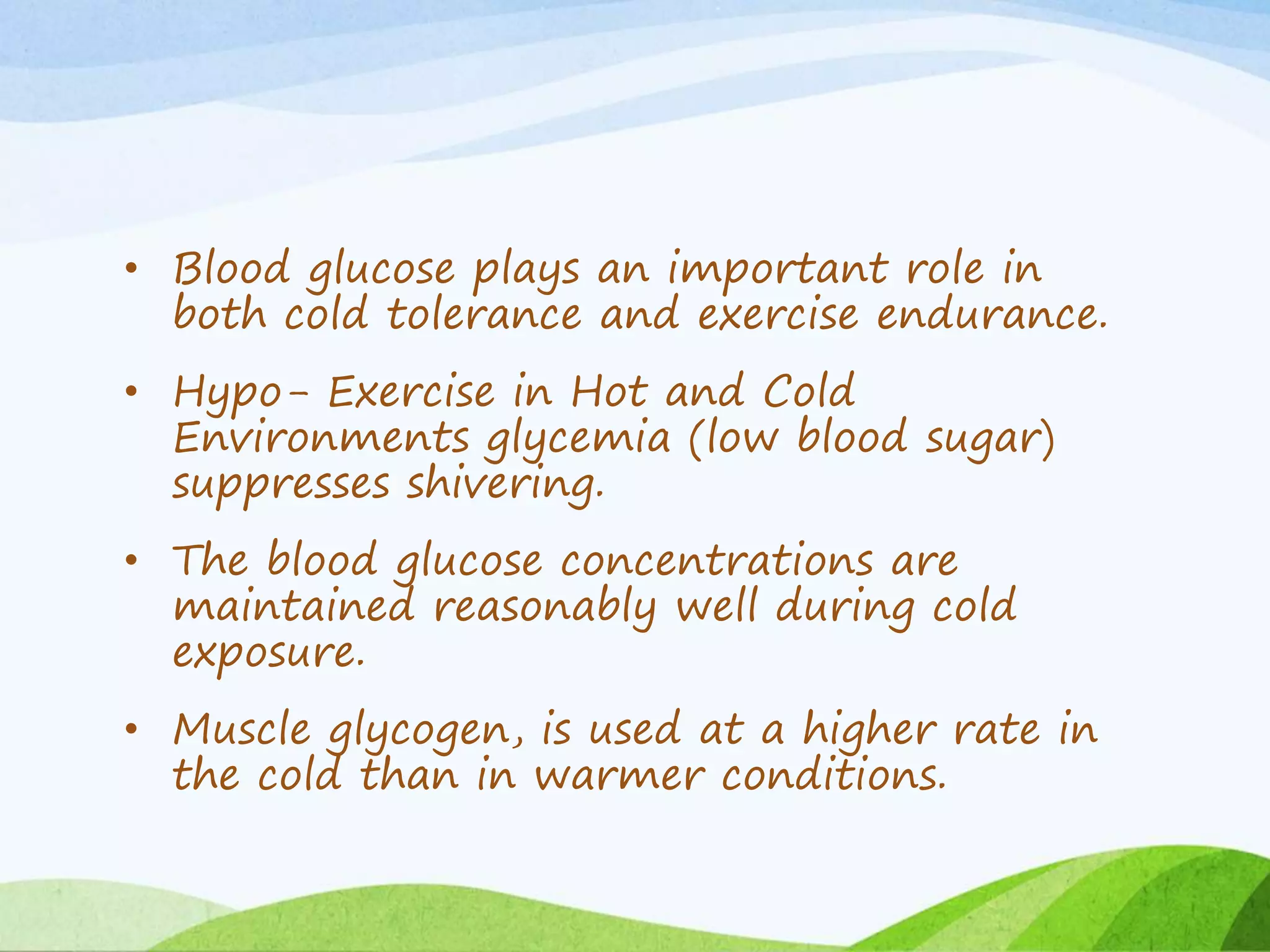 Exercise in cold | PPTX