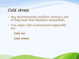 Exercise in cold | PPTX