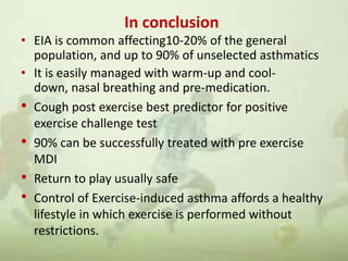Exercise induced asthma &bronchospasm | PPTX