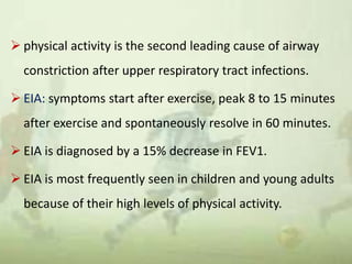 Exercise induced asthma &bronchospasm | PPTX