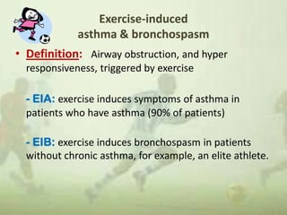 Exercise induced asthma &bronchospasm | PPT | Free download