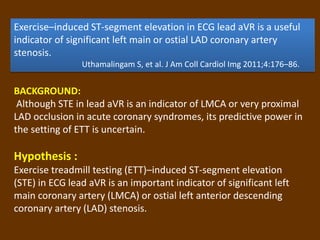 EXERCISE INDUCED ST ELEVATION _ DR SAJEER KT.ppsx