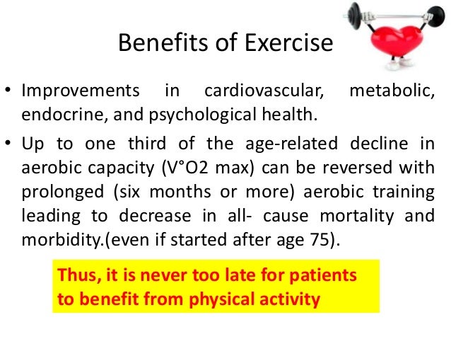 Exercise in elderly | PPTX | Heart and Cardiovascular Diseases | Diseases and Conditions