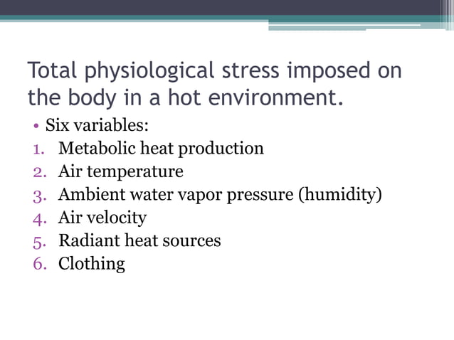 Exercise in heat | PPTX