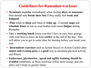 Exercise in ramadan | PPT