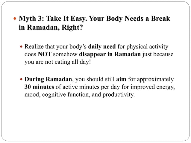 Exercise in ramadan | PPT