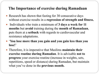 Exercise in ramadan | PPT