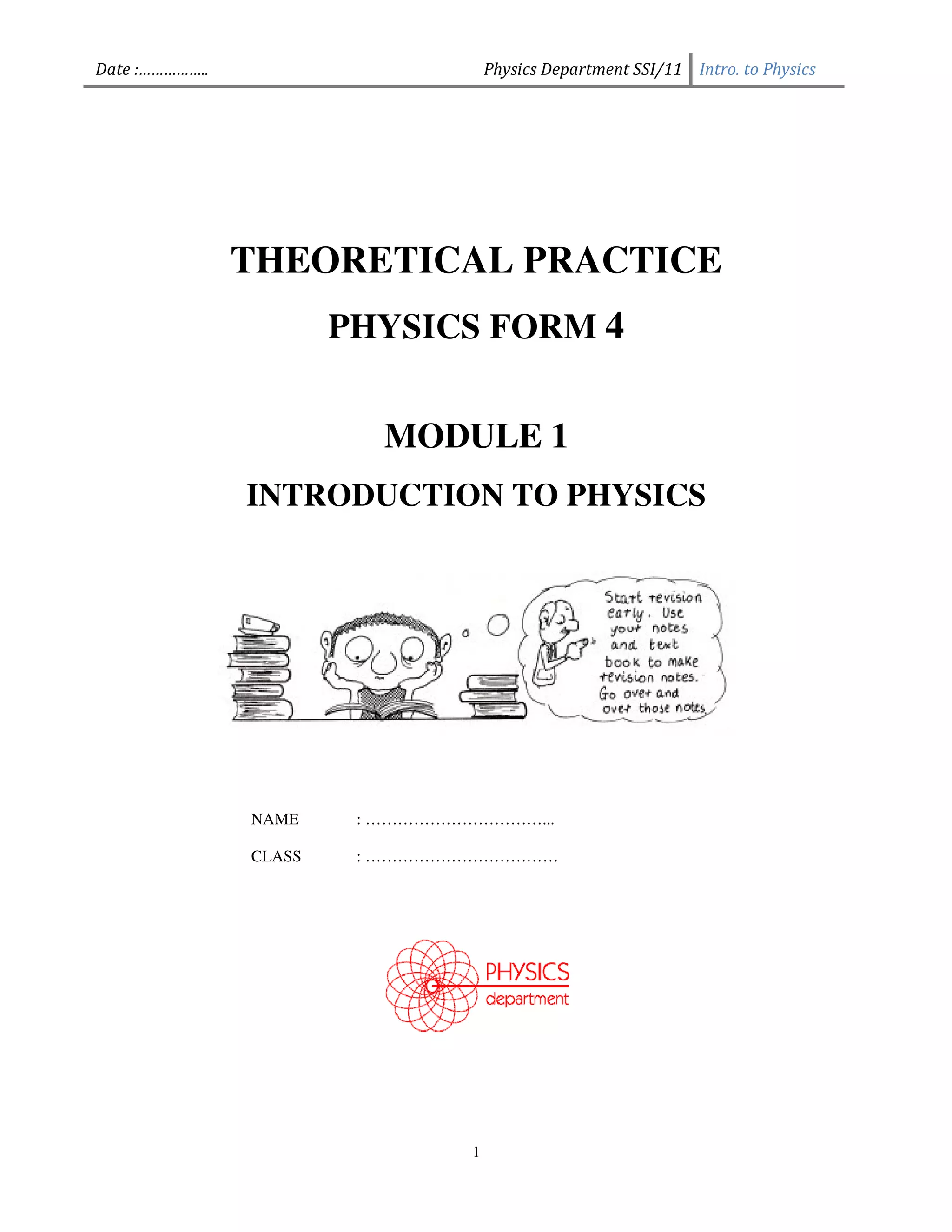 Exercise intro to physics | PDF | Physics | Science
