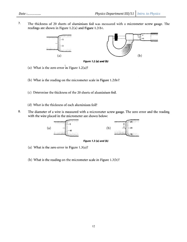 Exercise intro to physics | PDF