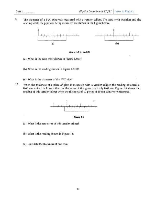 Exercise intro to physics | PDF