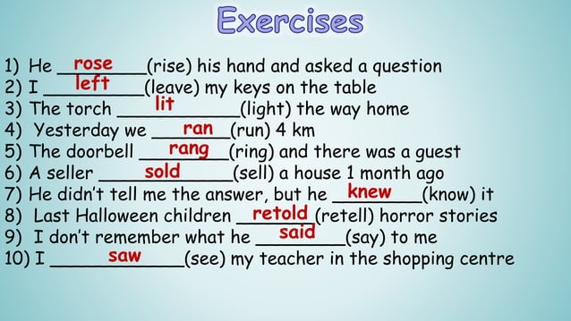 EXERCISE IRREGULAR VERB.pptx