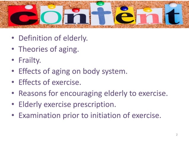 Exercise issues and aging | PPTX