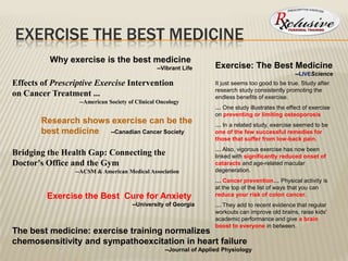 Exercise is the best medicine | PPTX