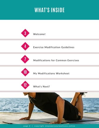 Exercise Modification Guide | PDF | Participant Sports | Fitness and ...