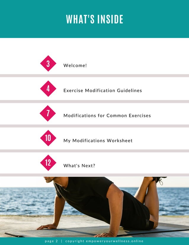 Exercise Modification Guide | PDF | Participant Sports | Fitness and ...