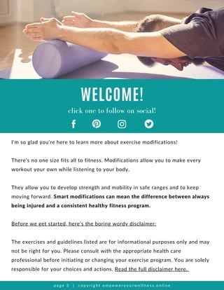 Exercise Modification Guide | PDF | Participant Sports | Fitness and ...