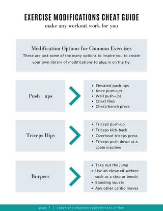 Exercise Modification Guide | PDF | Participant Sports | Fitness and ...