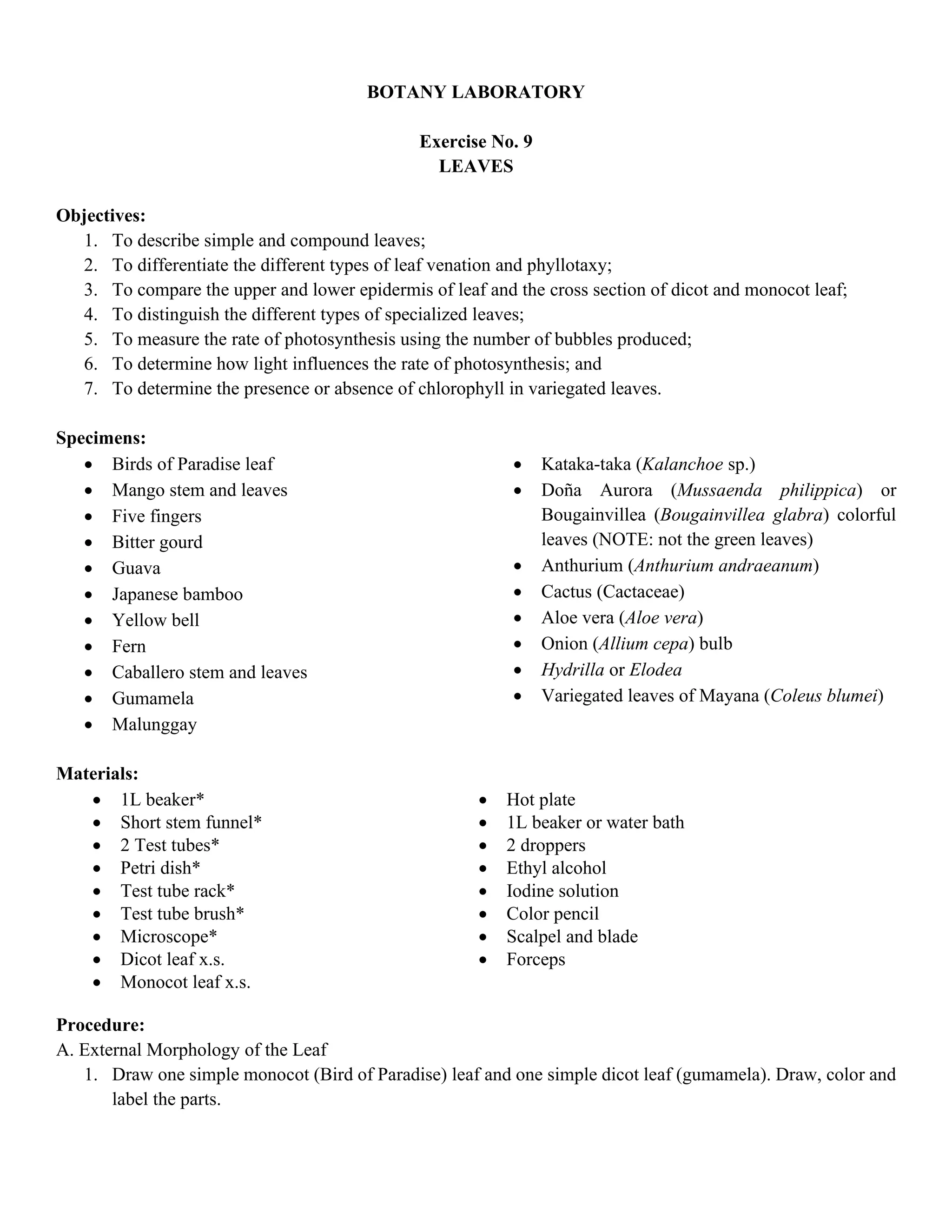 Exercise No 9 Leaves of the dicot (1).pdf