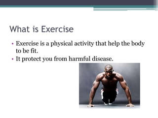Exercise nutrition and health | PPT
