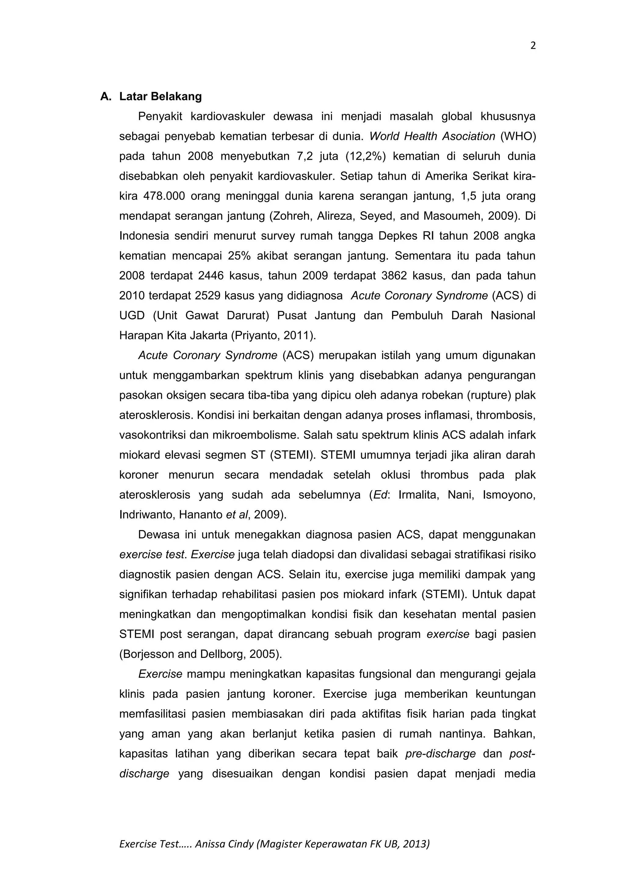 Exercise pada pasien stemi | DOC