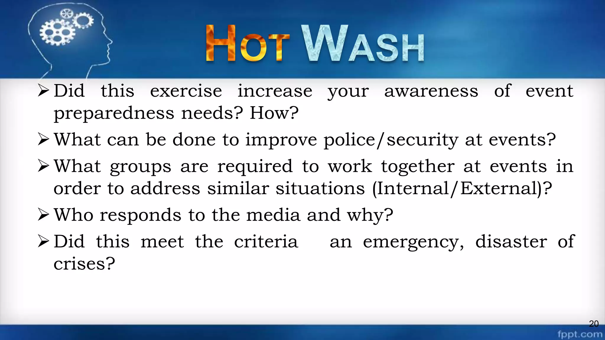 Exercise panning process & discussion | PPTX