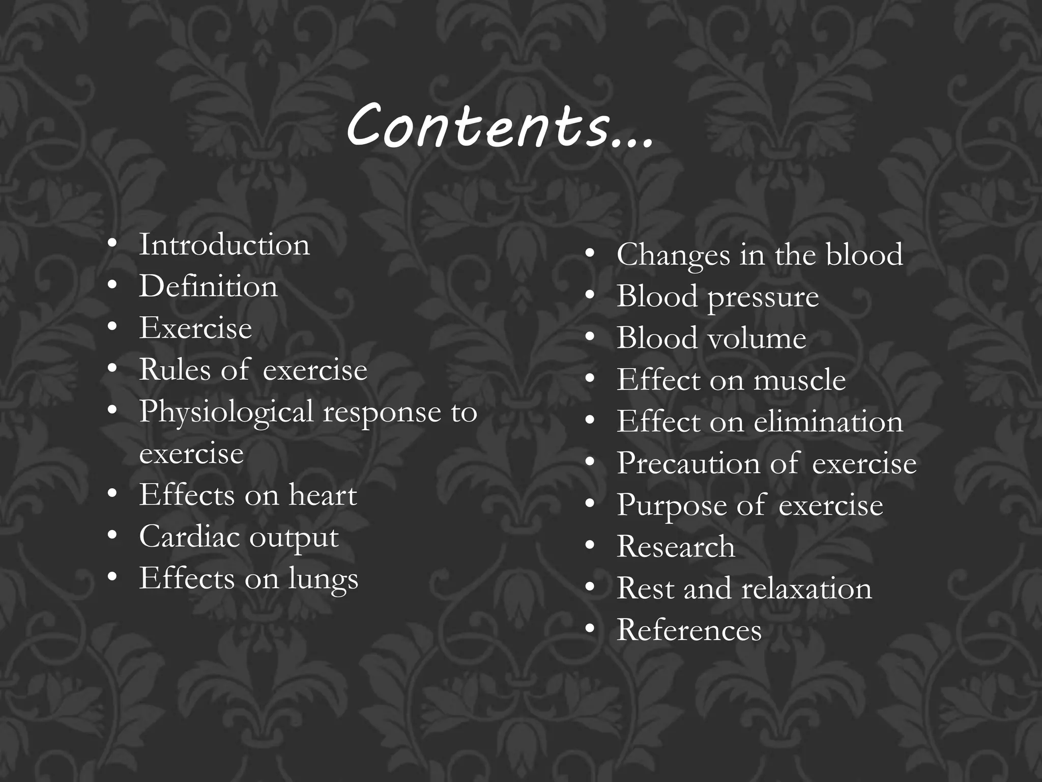 Exercise physiology | PPTX