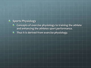 Exercise physiology 1 | PPTX