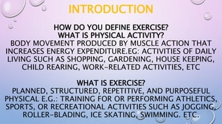 Exercise physiology and fitness | PPTX