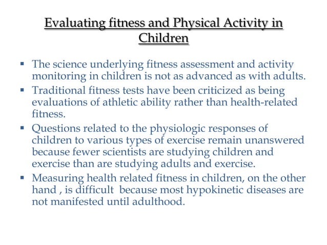 Exercise Physiology In Pediatrics | PPTX