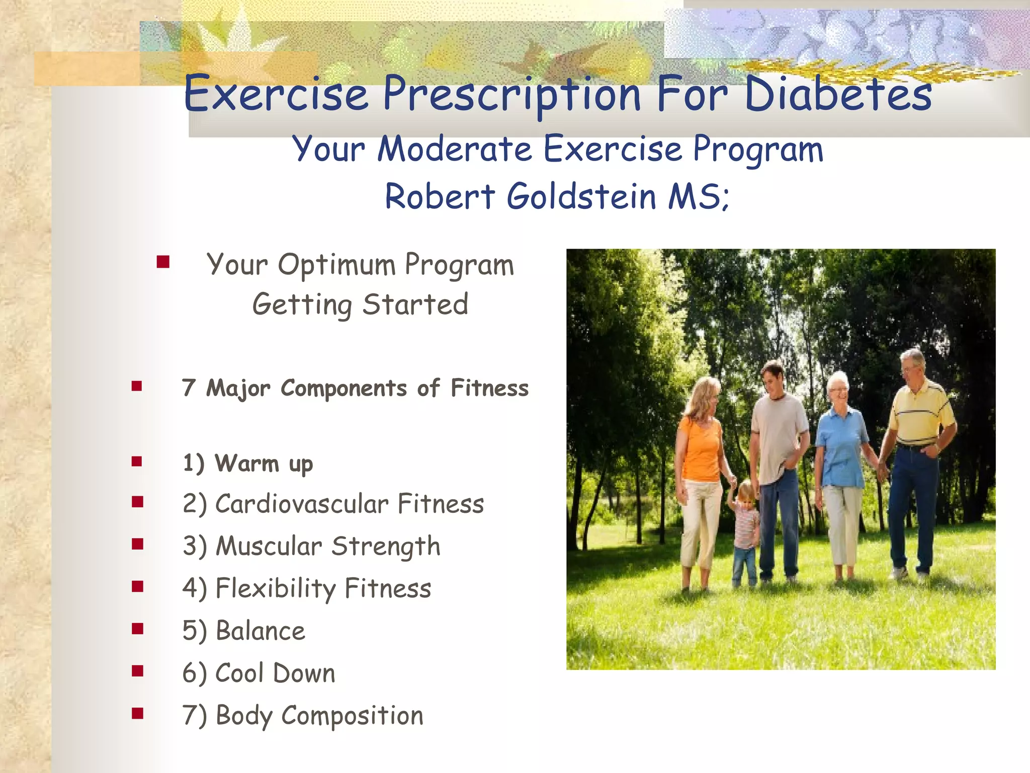 Exercise Prescription For Diabetes | PPT