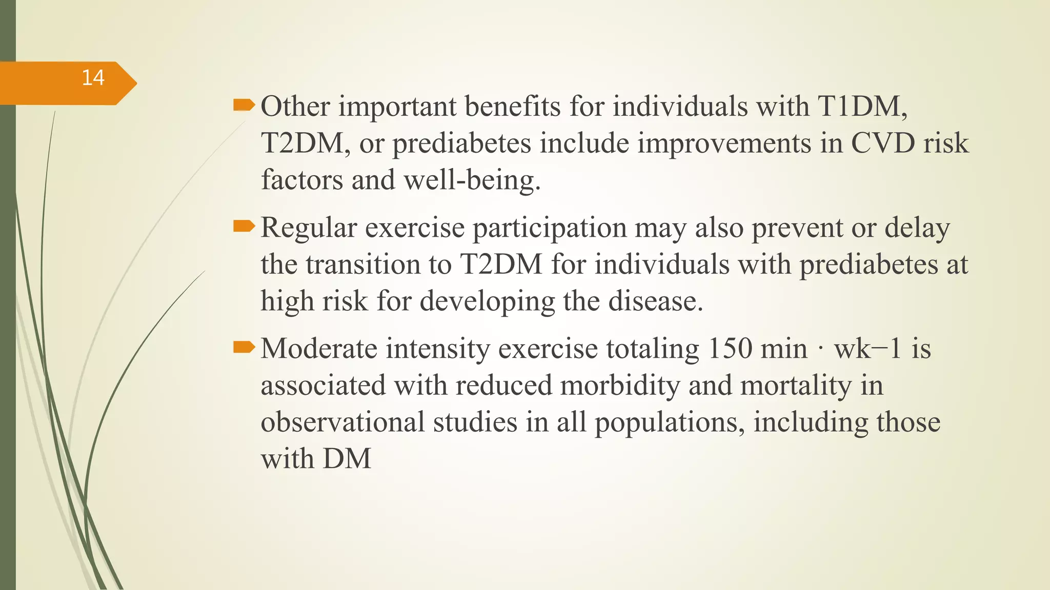 Exercise prescription in diabetes mellitus | PPTX