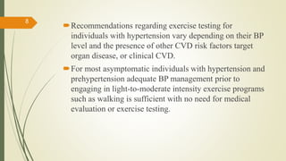 Exercise prescription in Hypertension | PPTX