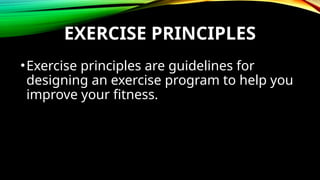 exercise principle.pptx pathfit 2 report week 1 | PPT