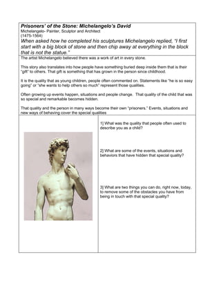 Exercise: Prisoner in the Stone | PDF