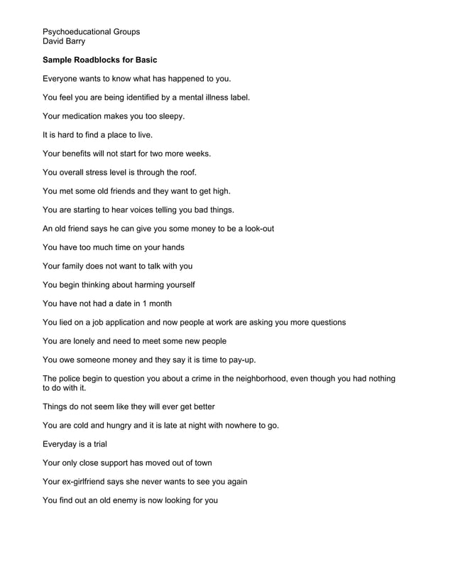 Exercise: Roadblocks to Recovery | DOC | Physical Therapy | Wellness