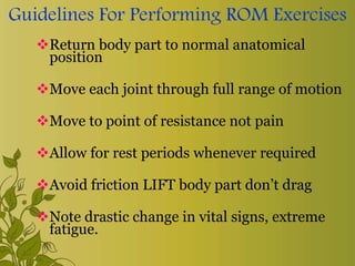 Exercise & range of motion exercise | PPTX
